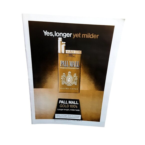 Pall Mall | Art | 973 Pall Mall Gold 10s Cigarettes Vintage Tobacco ...